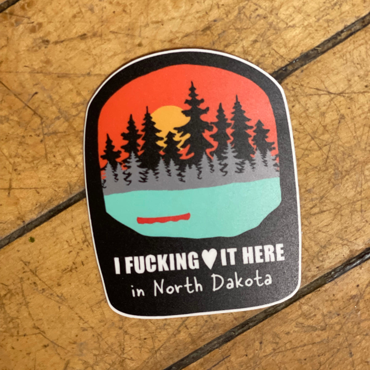 I Love North Dakota Sticker – The Silo Boutique