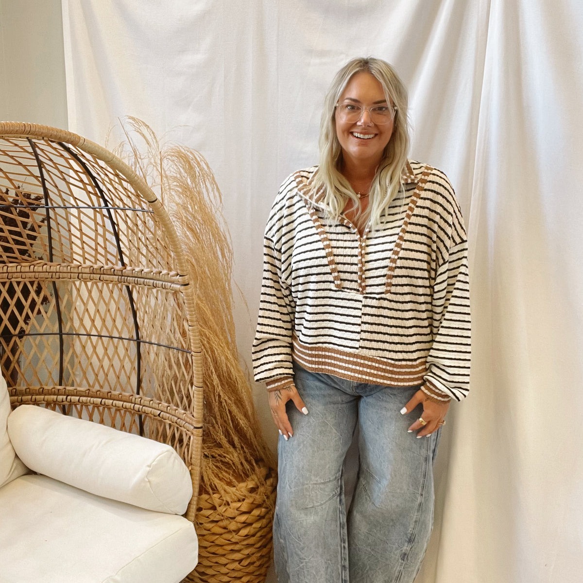 Neutral Funnel Neck Quarter Zip – The Silo Boutique