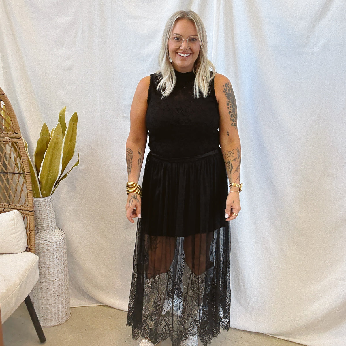 Black Lace Maxi Skirt – The Silo Boutique