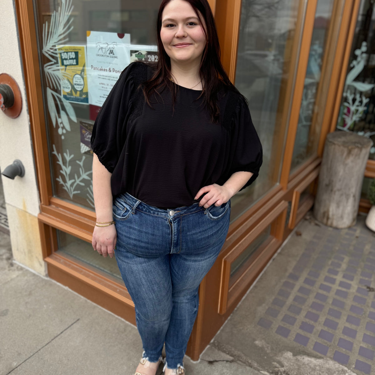 Black Smocking Top – The Silo Boutique