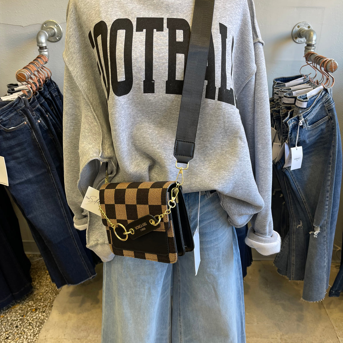 In the City Checkered Purse – The Silo Boutique